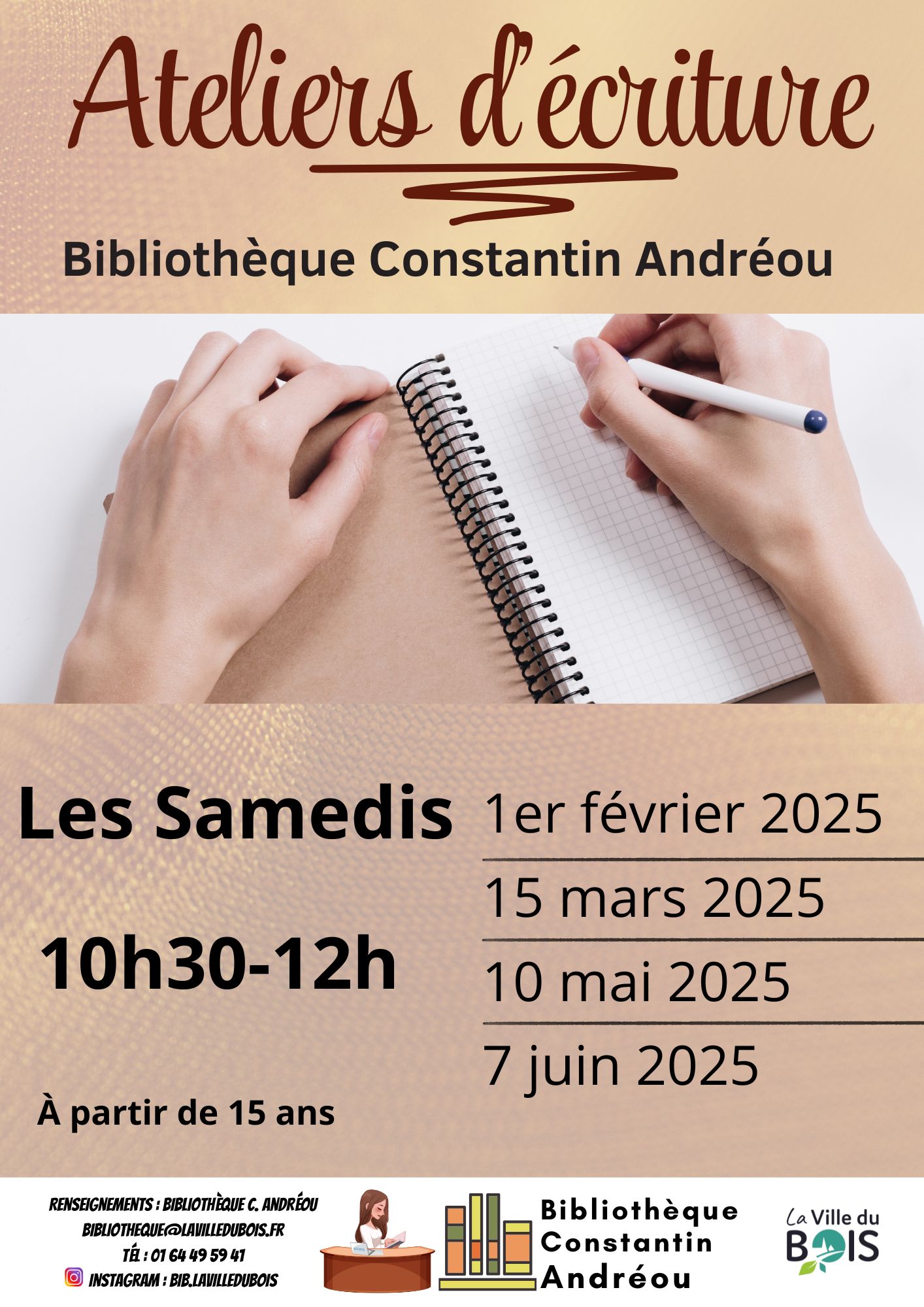 Ateliers d'écriture - Conseil départemental de l'Essonne